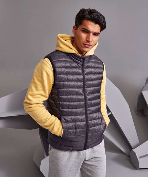 Melange padded gilet | TS038 | Cardiff Embroidery