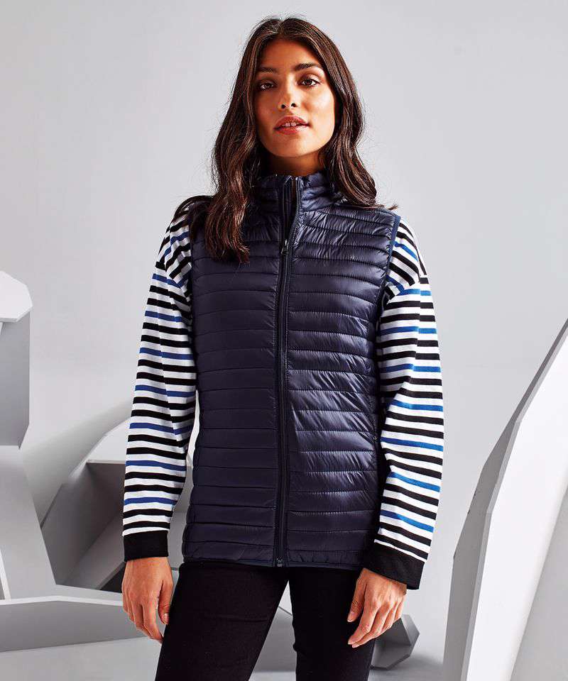 Women's tribe fineline padded gilet | TS19F | Cardiff Embroidery