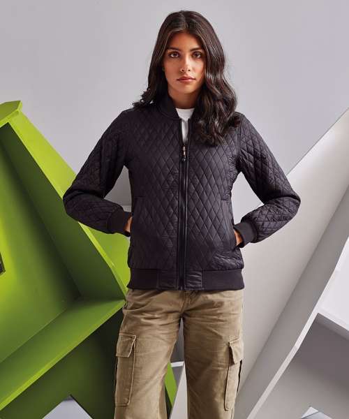 Women's quilted flight jacket | TS26F | Cardiff Embroidery
